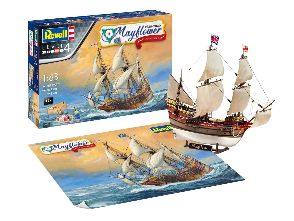 1/83 maquette à monter - MAYFLOWER SET avec peinture et colle - REVELL ...