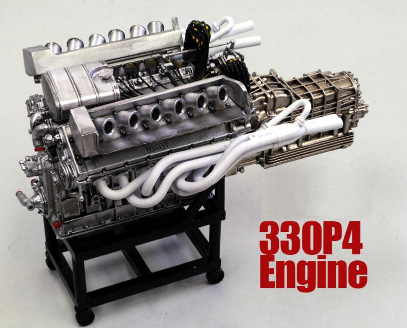 1/12 Maquette en Kit MOTEUR (Engine) FERRARI 330 P4- model factory hiro ...