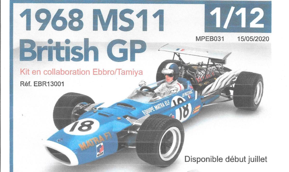 1/12 Maquette en Kit MATRA MS11 1968 Ebbro/ Tamiya EBBRO13001