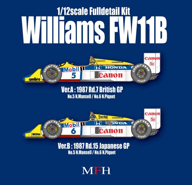 1/12 Maquette en Kit WILLIAMS FW11B model factory hiro K473
